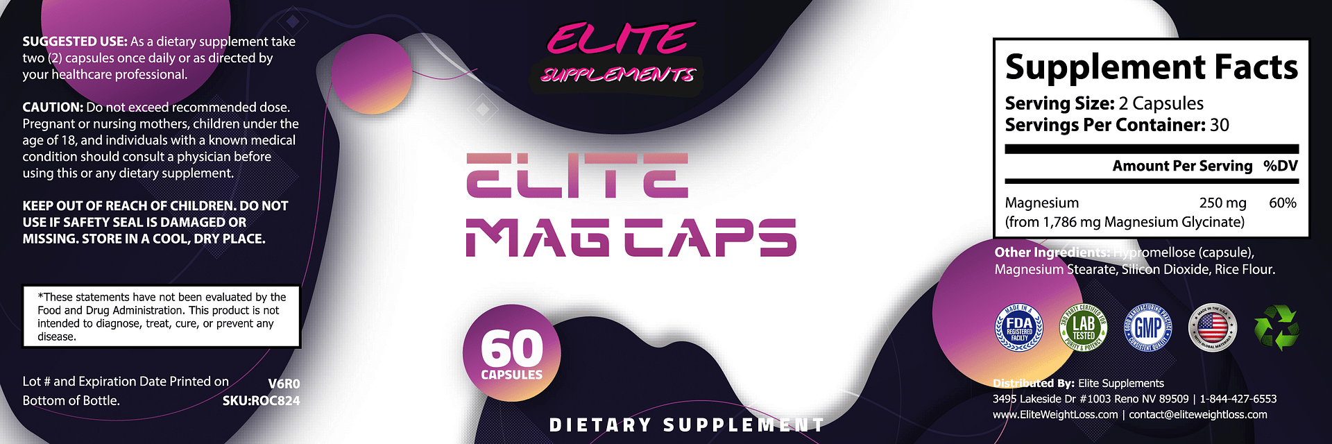 Elite Mag Caps - Elite Supplements