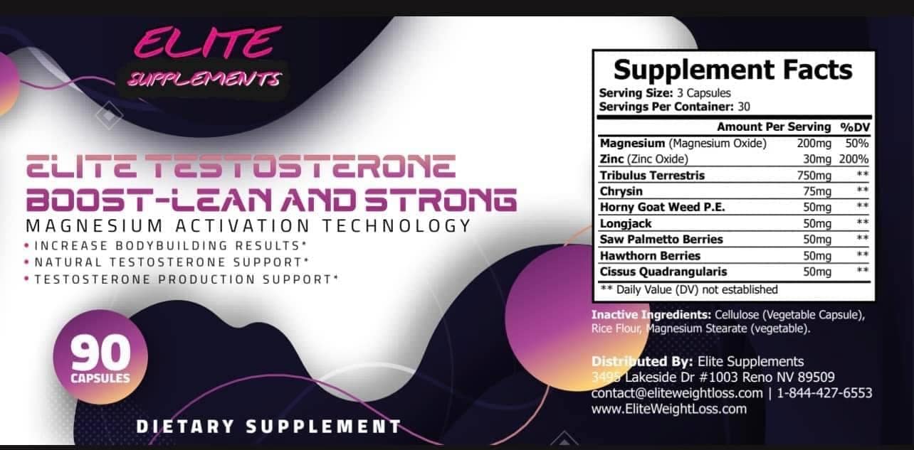 Elite Testosterone Boost - Elite Supplements